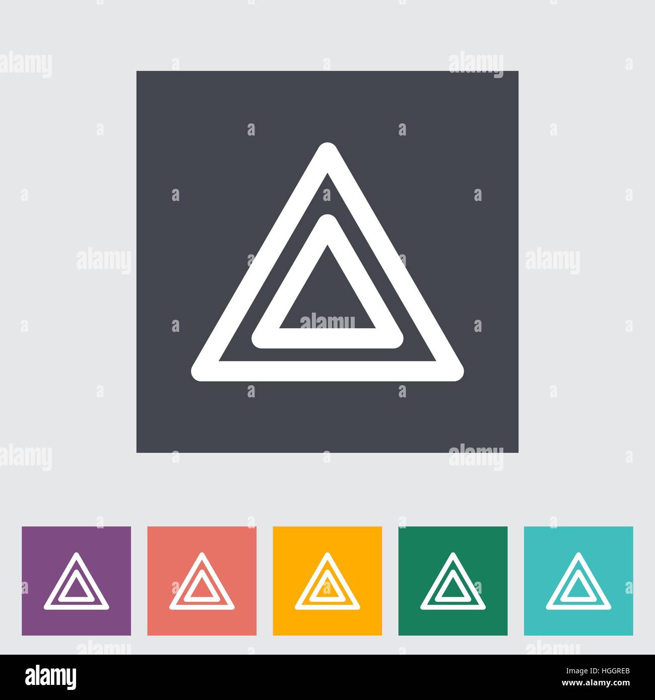 Hazard. Single flat icon. Vector illustration Stock Vector Image & Art ...