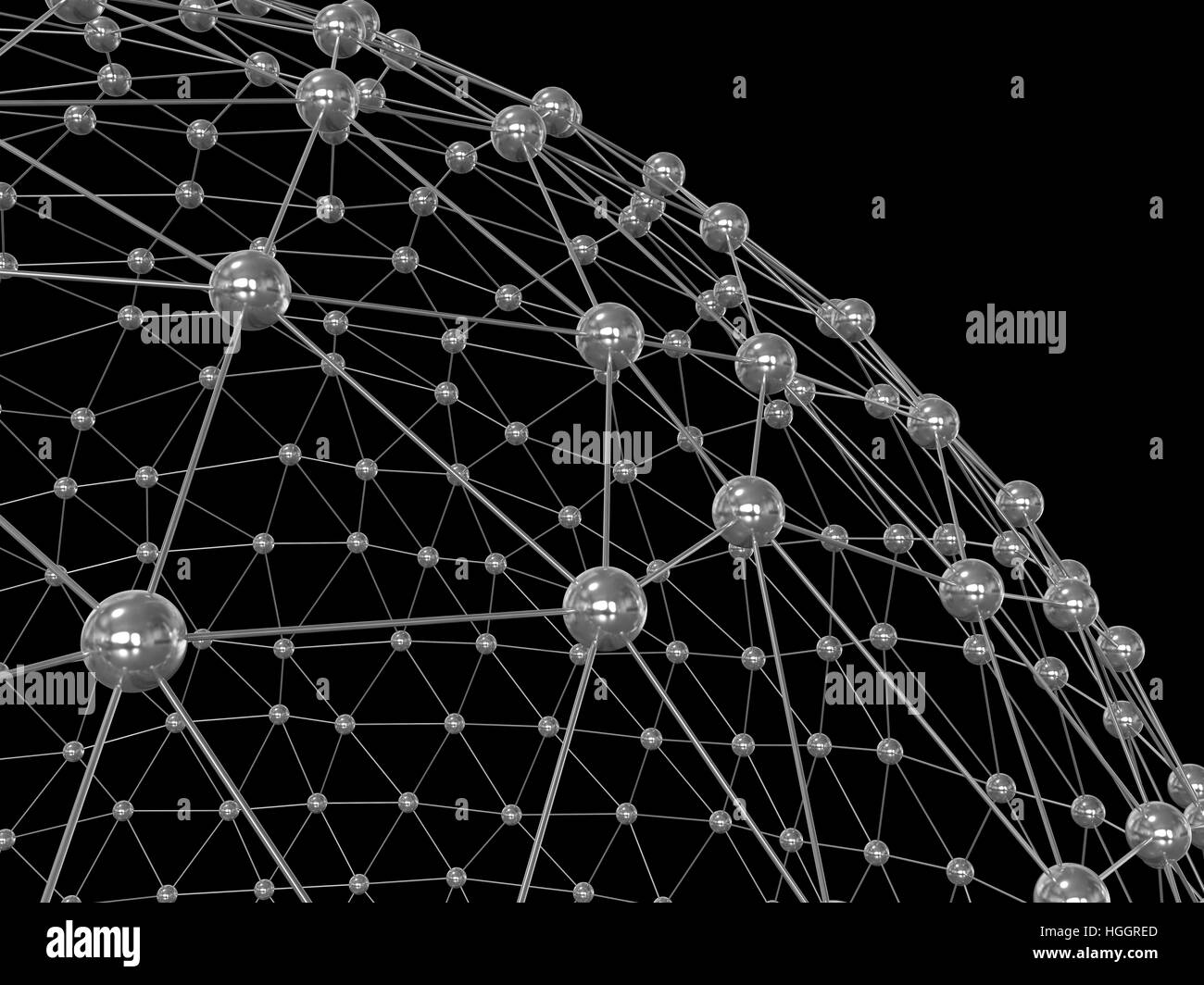 Sphere. Abstract network connection background Stock Photo - Alamy