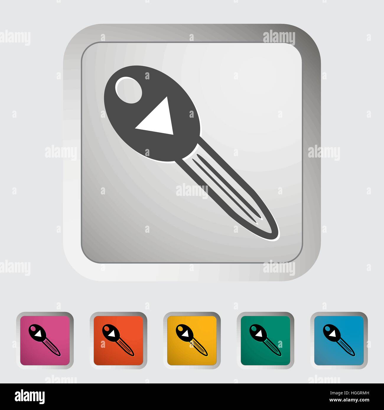 Ignition start button isolated on Stock Vector Images - Alamy