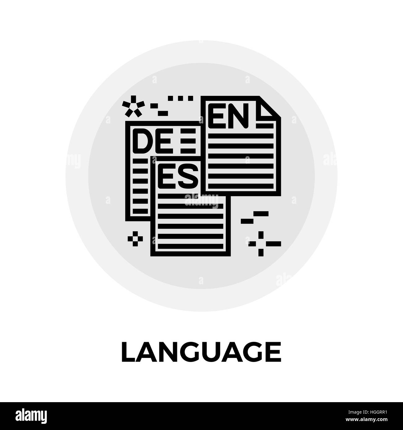 Language icon vector. Flat icon isolated on the white background ...
