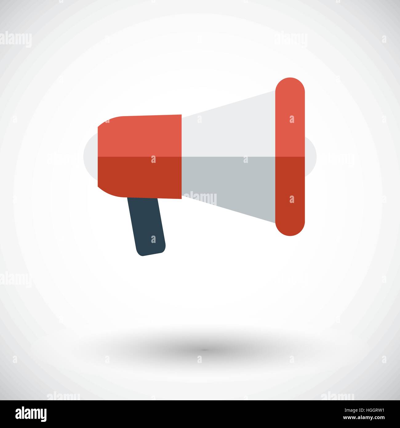 Megaphone. Single flat icon on white background. Vector illustration ...