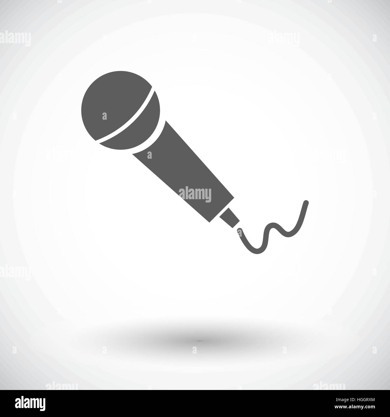 Microphone. Single flat icon on white background. Vector illustration ...