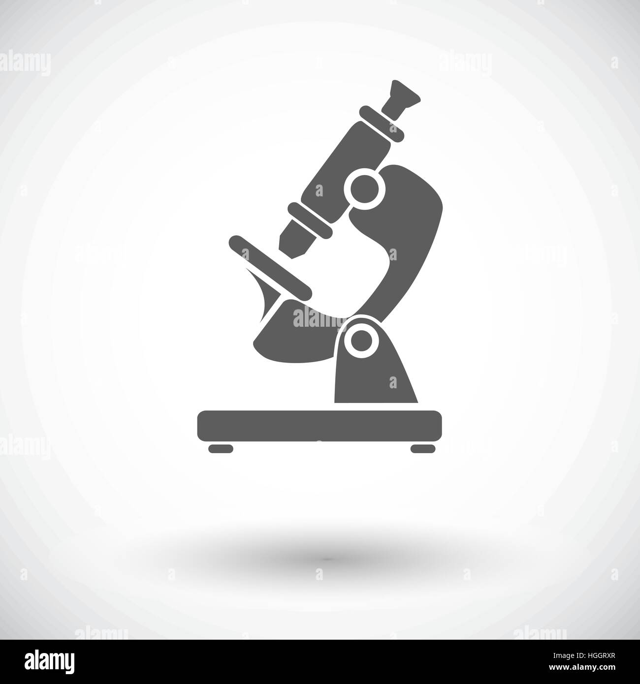 Microscope. Single flat icon on white background. Vector illustration ...
