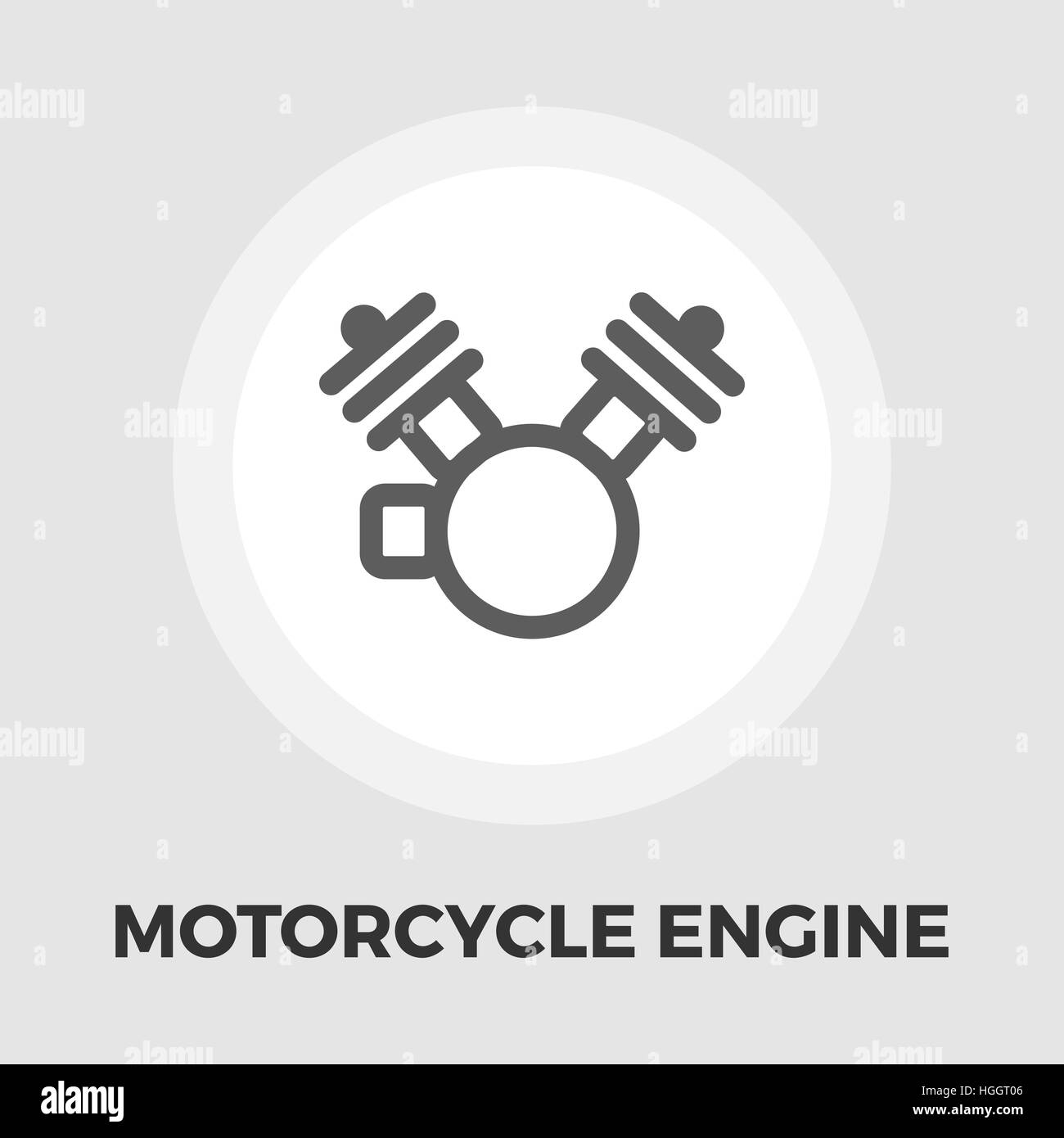Motorcycle engine icon vector. Flat icon isolated on the white ...