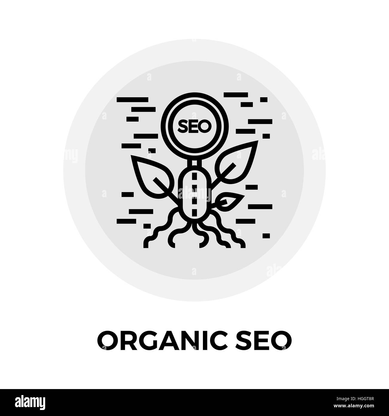 Organic SEO icon vector. Flat icon isolated on the white background ...