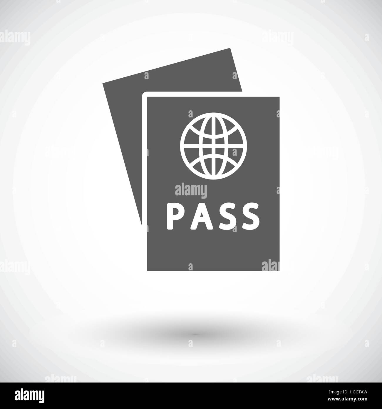 Passport. Single flat icon on white background. Vector illustration ...