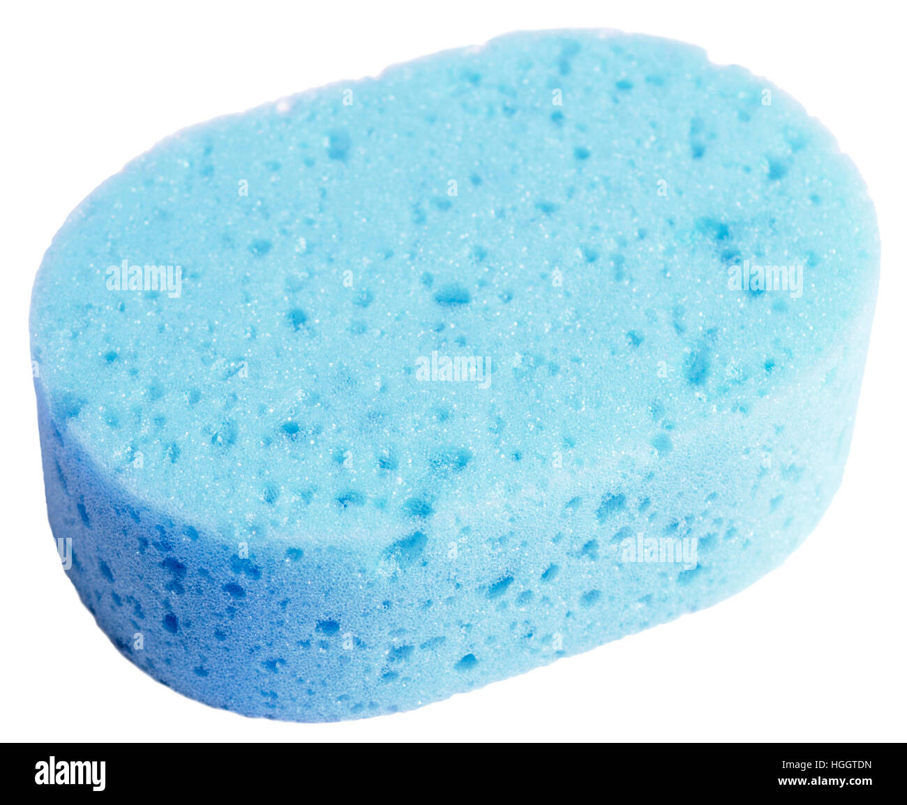 blue sponge isolated on white Stock Photo - Alamy