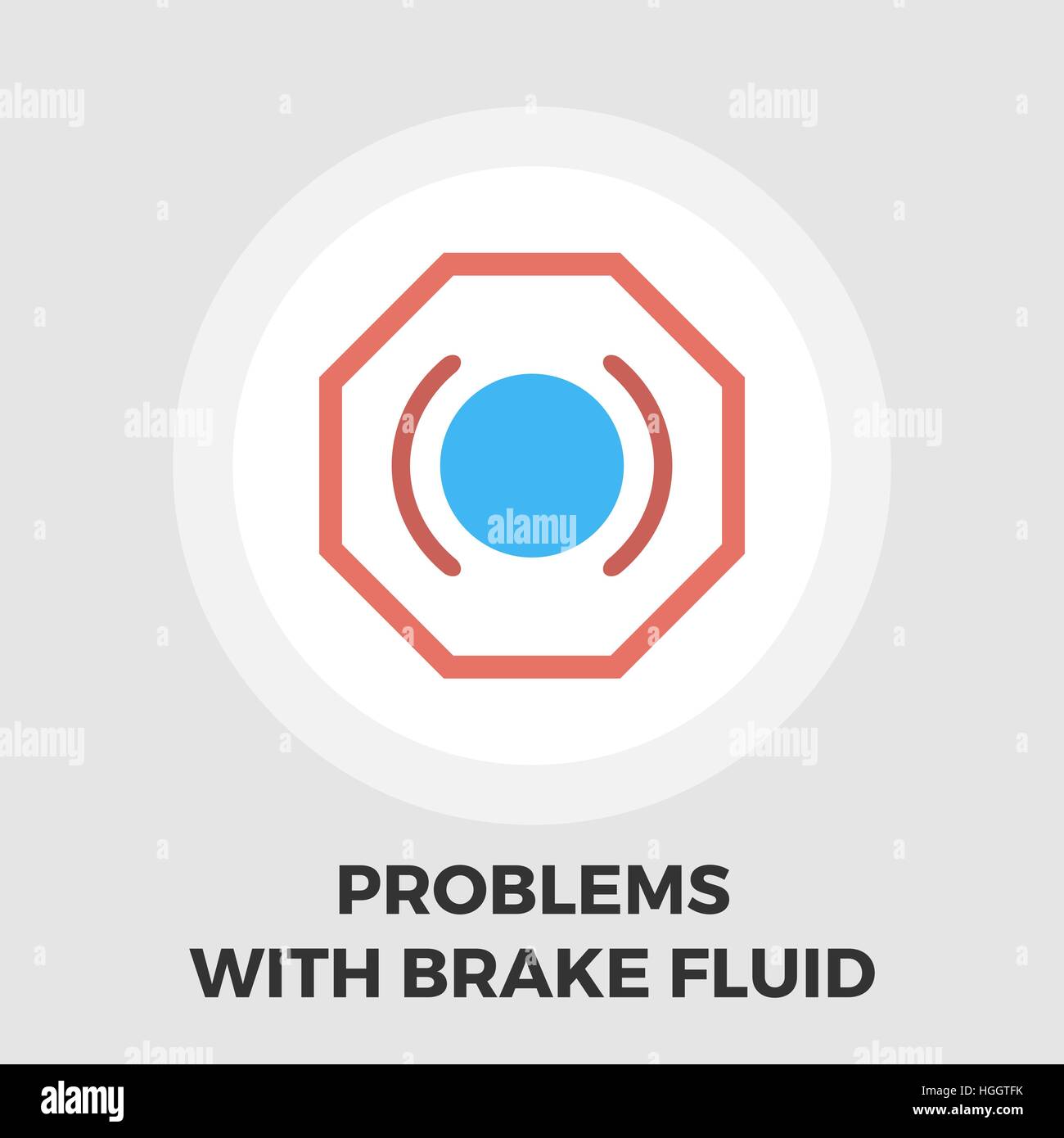 Problems with brake fluid icon vector. Flat icon isolated on the white ...