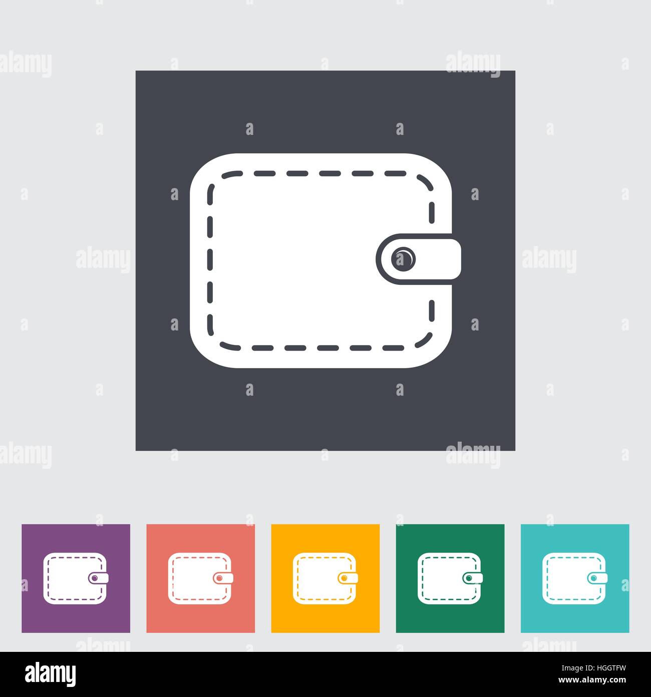 Purse. Single flat icon. Vector illustration Stock Vector Image & Art ...
