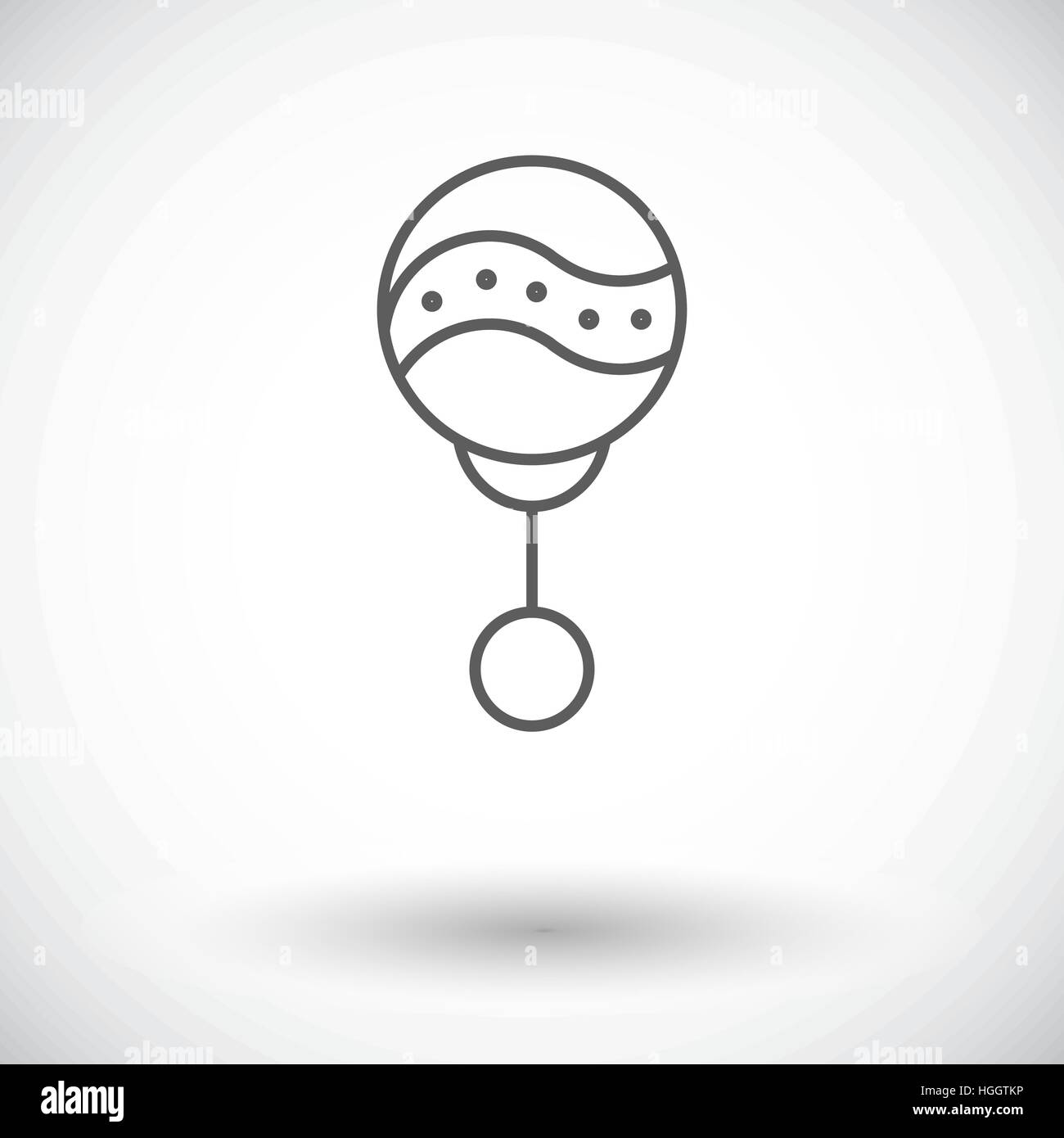 Rattle icon. Thin line flat vector related icon for web and mobile ...