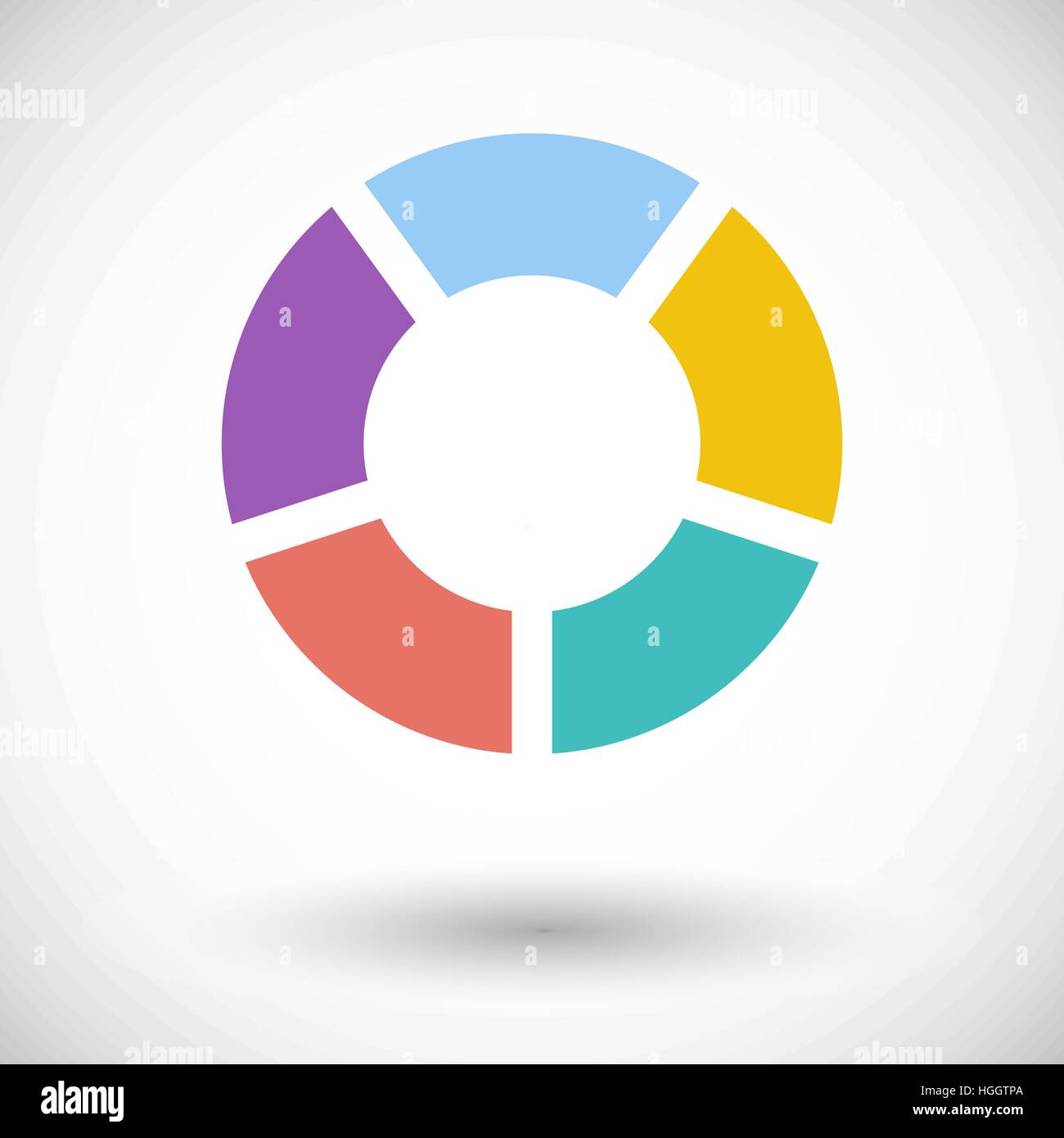 Round graph circular. Single flat icon on white background. Vector ...