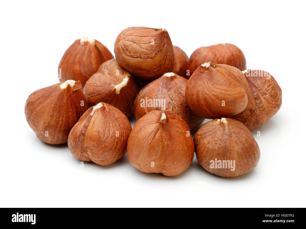 Natural unroasted hazelnut isolated on white background Stock Photo - Alamy