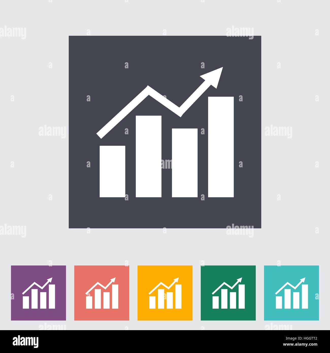 Graph flat single icon. Vector illustration Stock Vector Image & Art ...