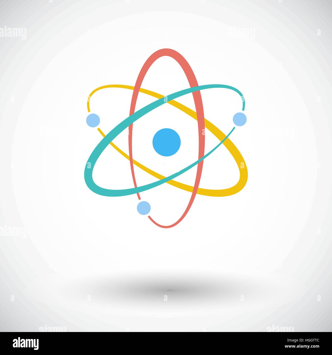 Atom. Single flat icon on white background. Vector illustration Stock ...