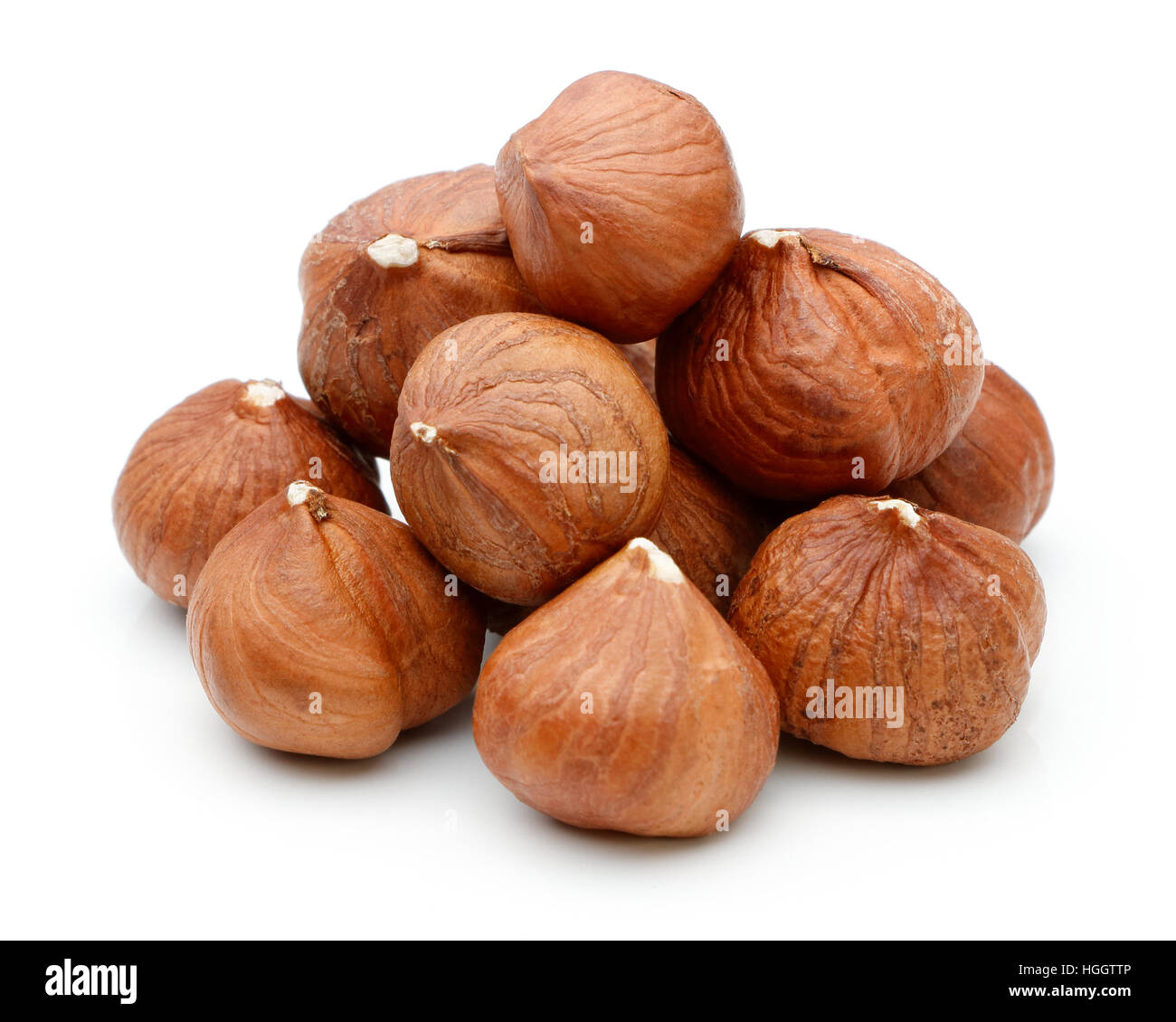 Natural unroasted hazelnut isolated on white background Stock Photo - Alamy