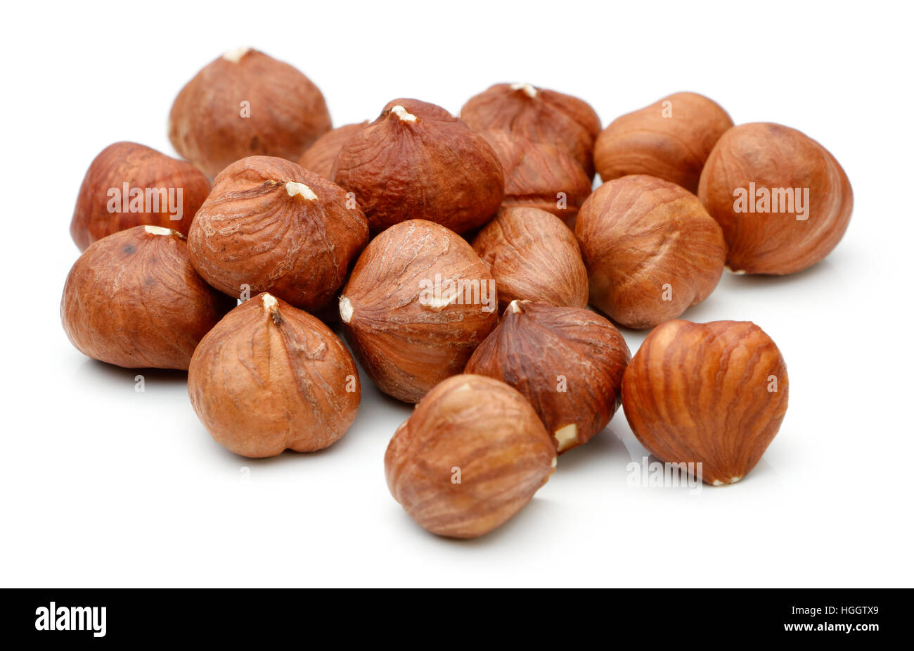Natural unroasted hazelnut isolated on white background Stock Photo - Alamy