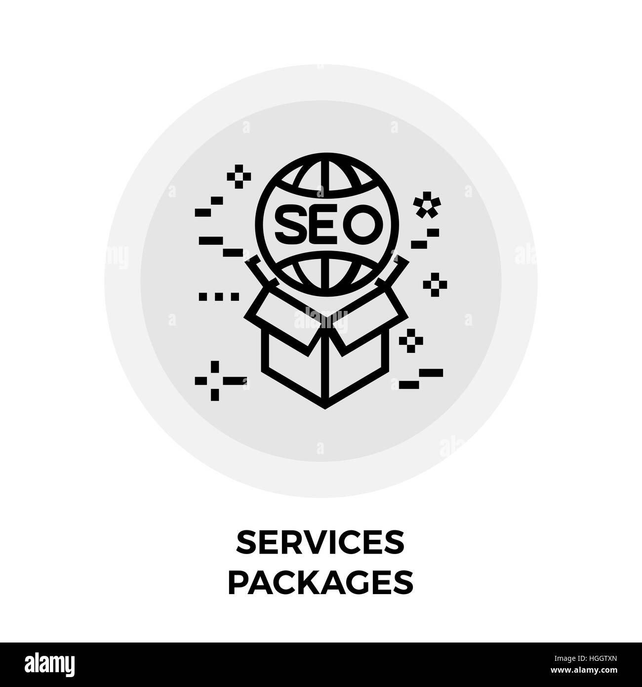 Services Packages icon vector. Flat icon isolated on the white ...