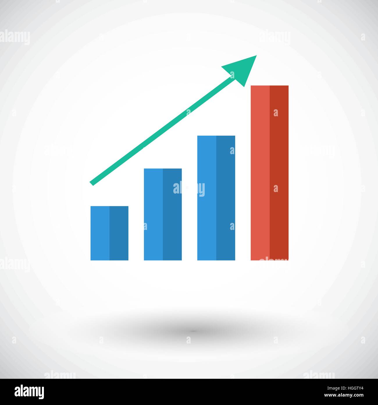 Graph. Single flat icon on white background. Vector illustration Stock ...