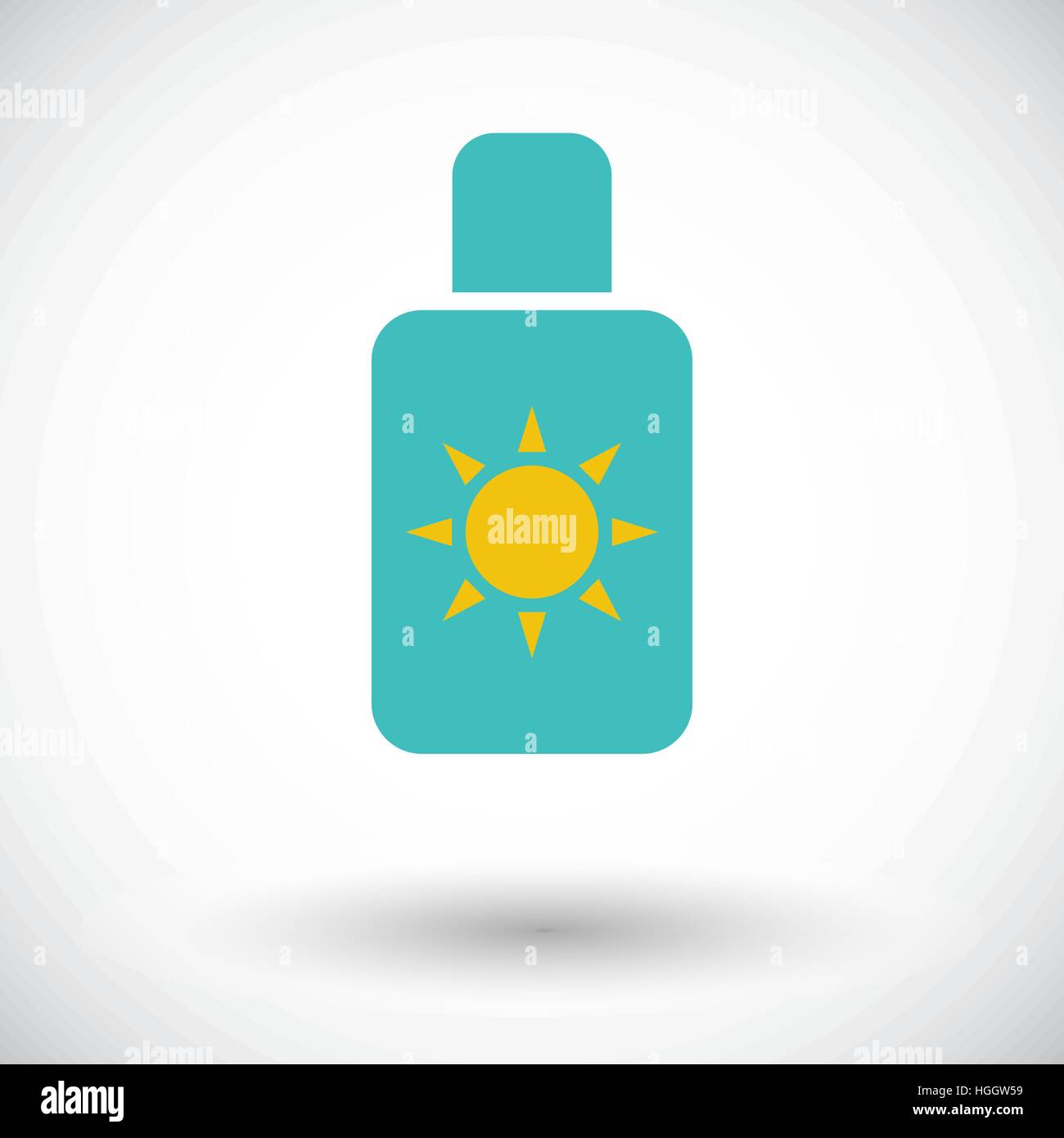 Sunscreen. Single flat icon on white background. Vector illustration ...