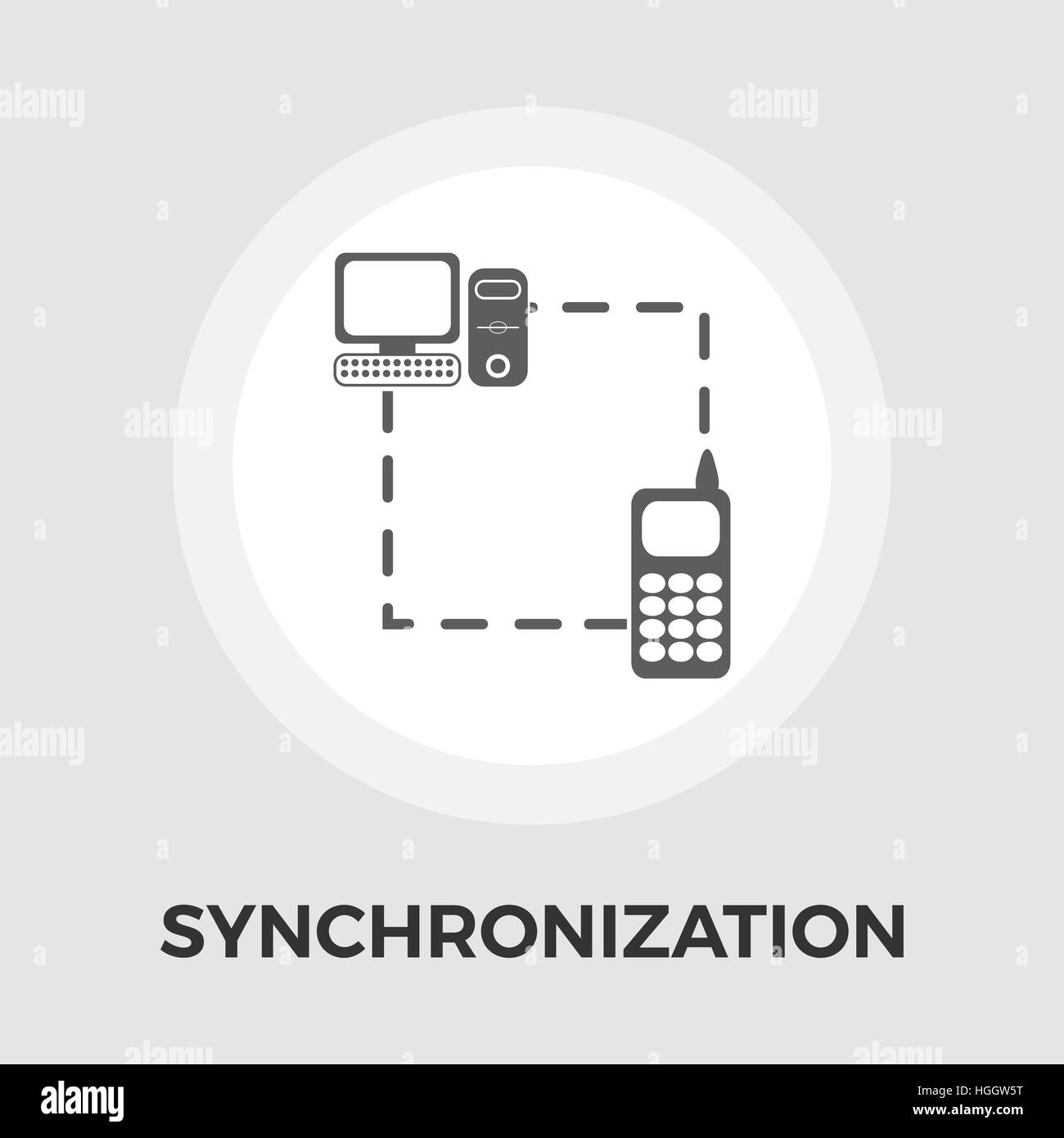 Phone sync icon vector. Flat icon isolated on the white background ...
