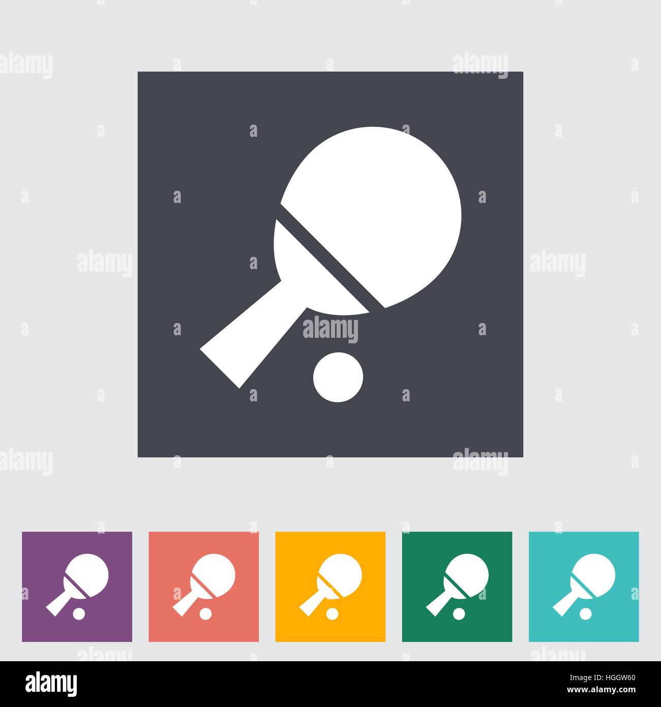 Table tennis. Single flat icon. Vector illustration Stock Vector Image ...