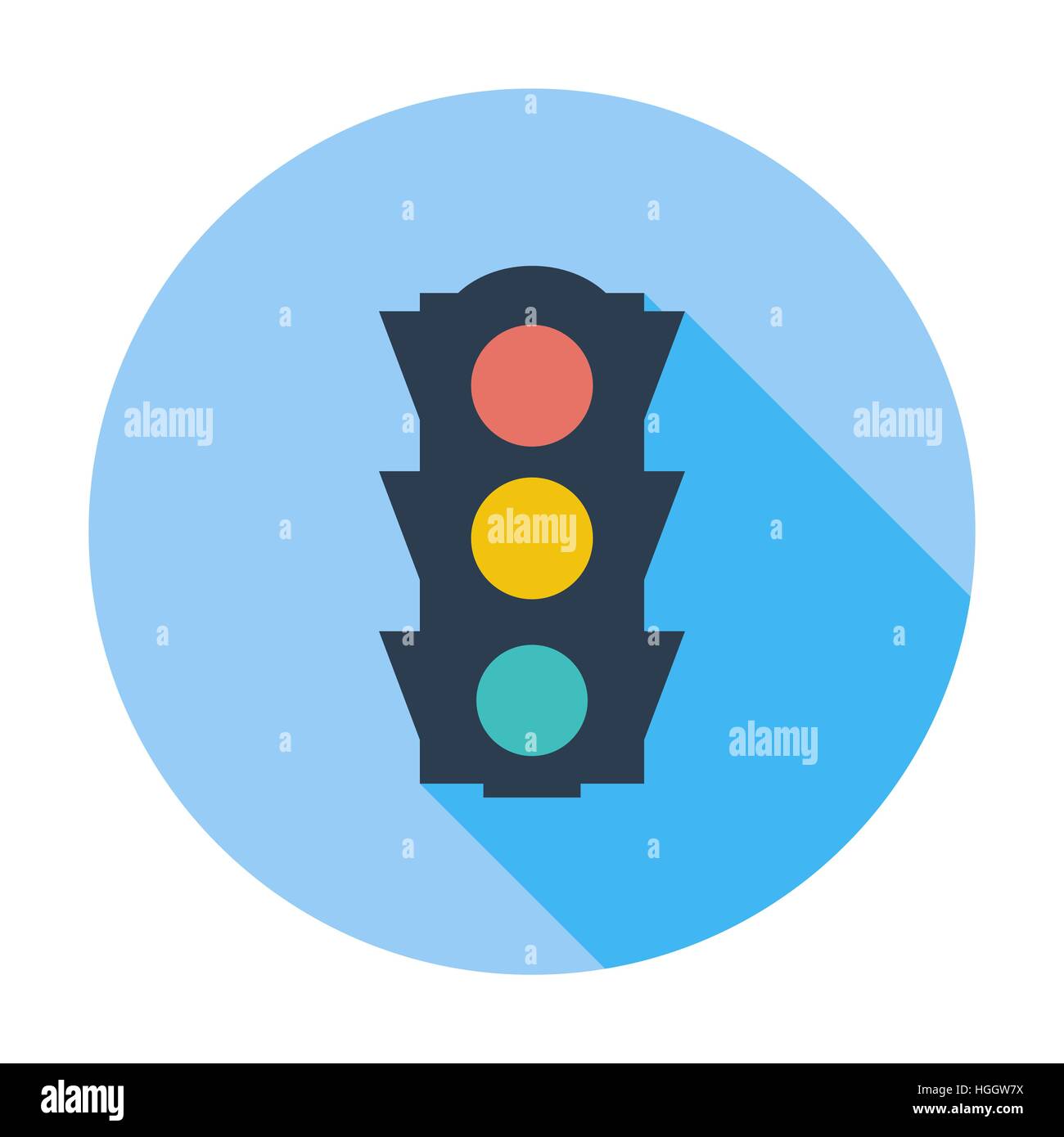 Traffic light. Single flat color icon. Vector illustration Stock Vector ...