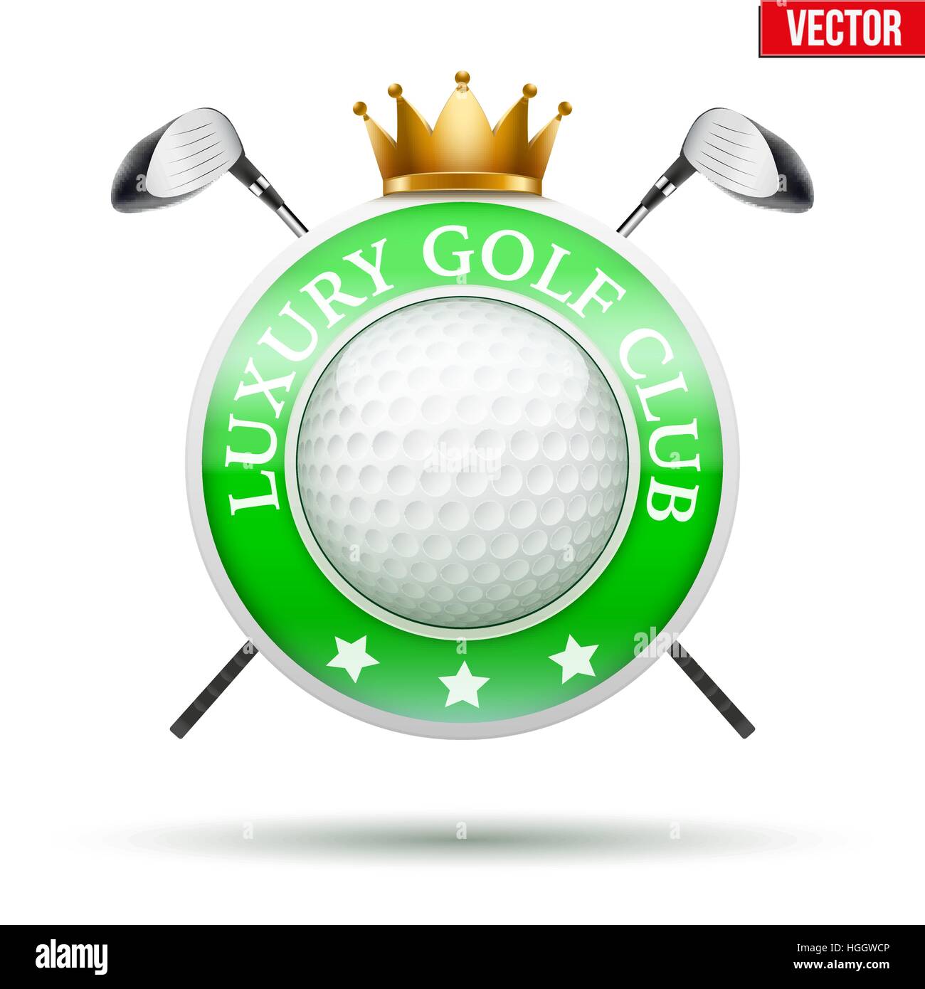 Label of Luxury Golf Club. Sporting badge and symbol. Vector ...