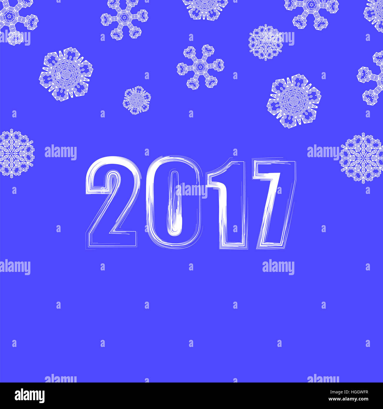 Blue Snowflake Winter Background Stock Photo - Alamy
