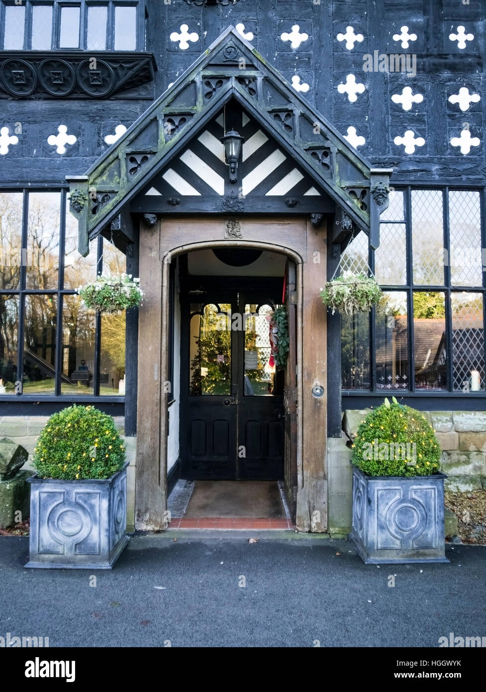 Winter wedding day at the historical Samlesbury Hall in Lancashire ...