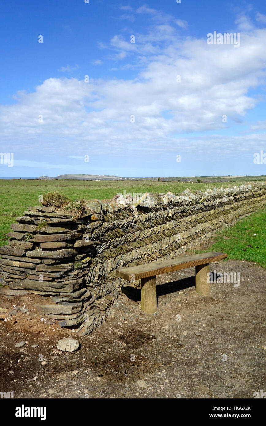 Cornish hedge dry stone wall hi-res stock photography and images - Alamy