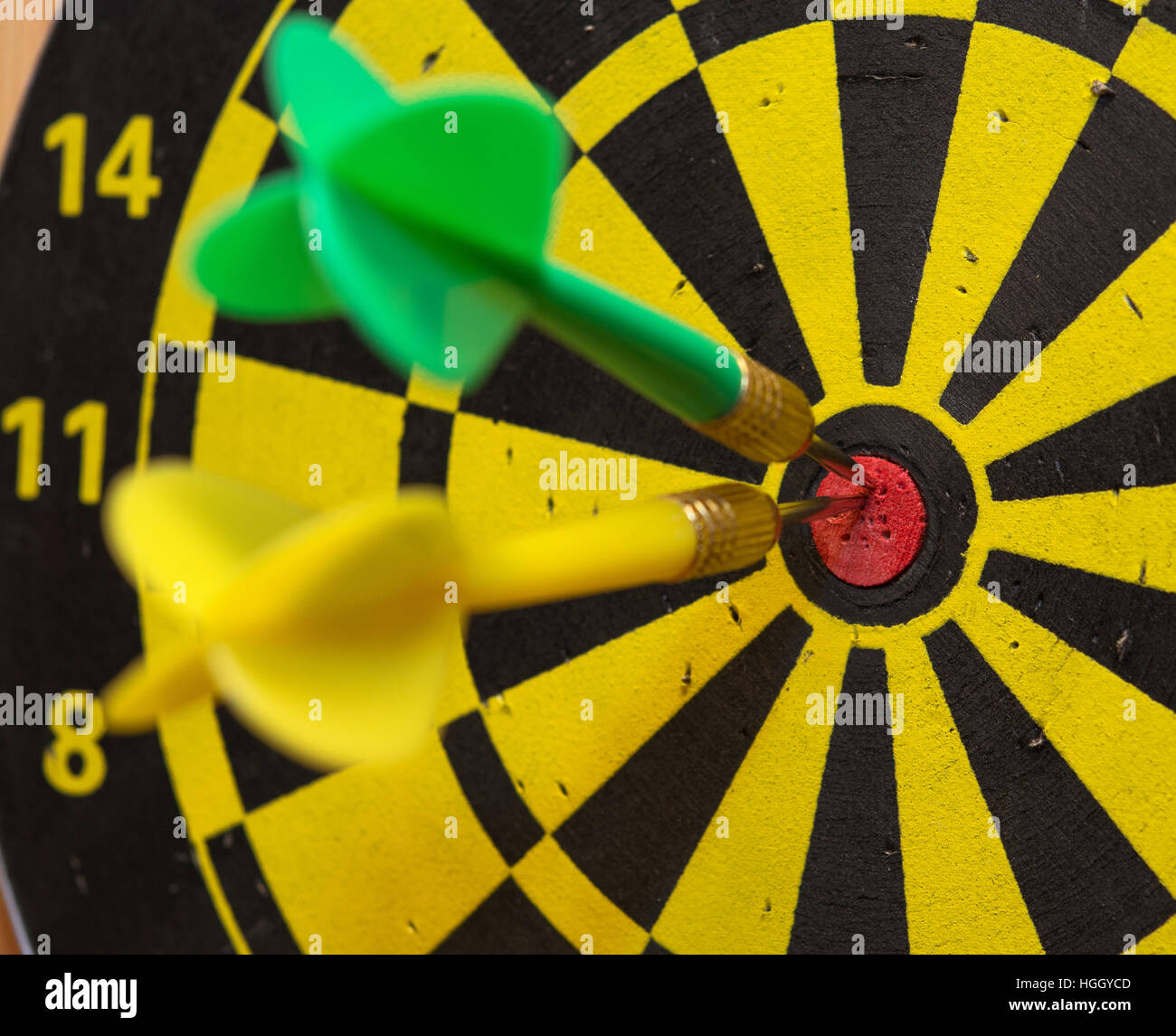Darts hit the target Stock Photo - Alamy
