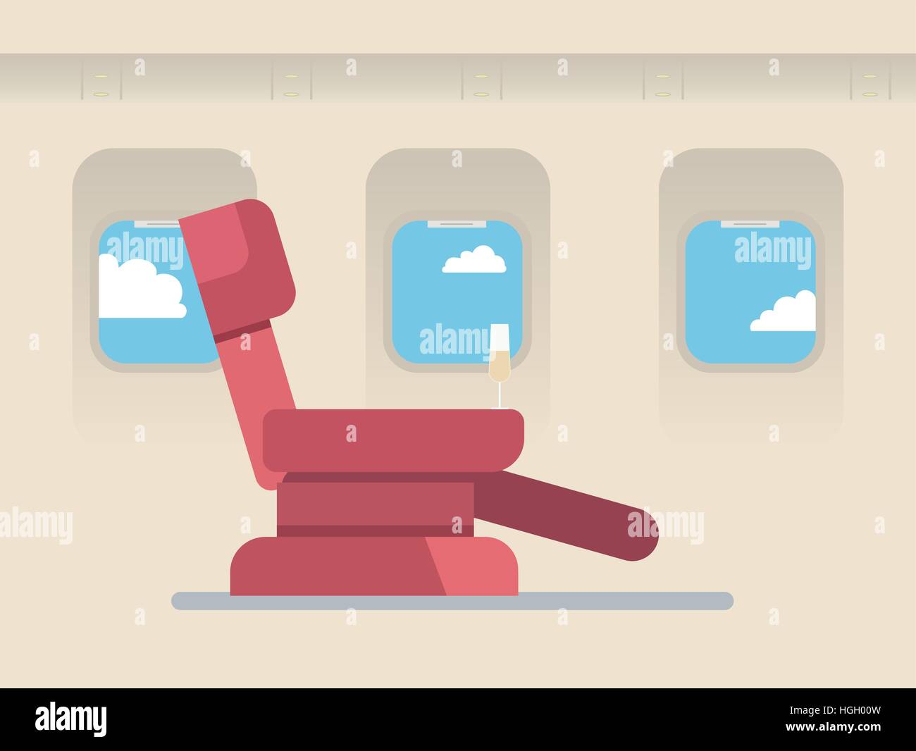 Economy class seat cabin Stock Vector Images - Alamy