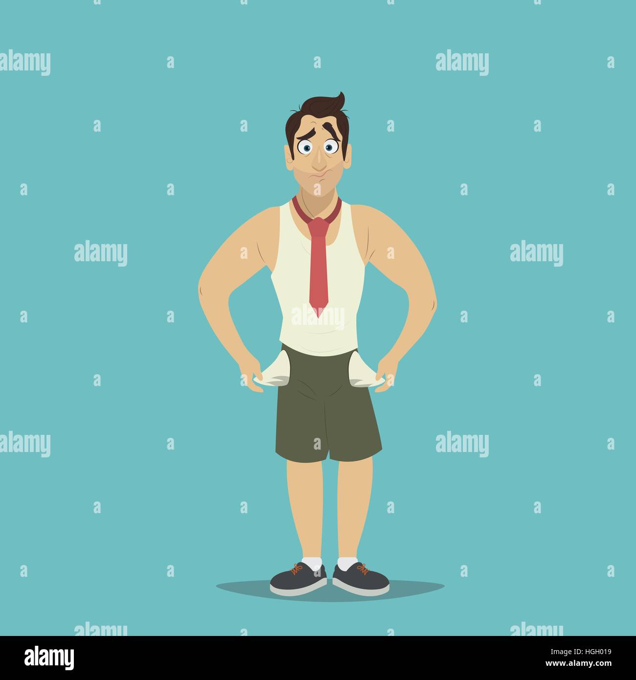 Empty Pockets Poor Stock Vector Images - Alamy