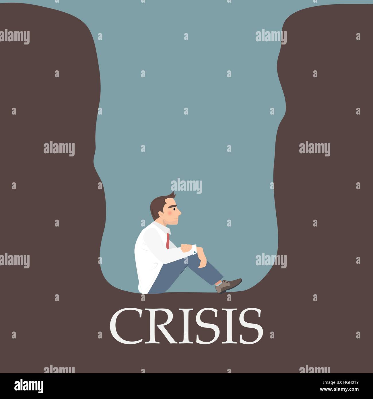 Illustration concept man trapped in hi-res stock photography and images ...