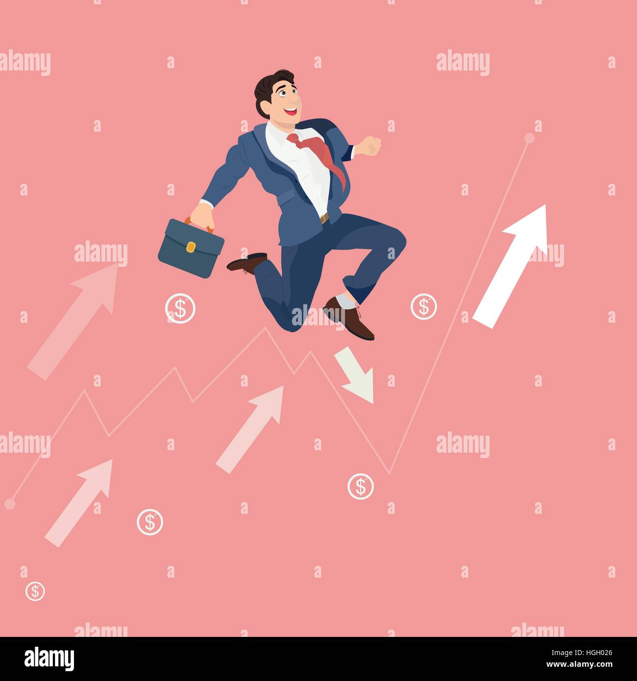 Arrows businessman running success hi-res stock photography and images ...
