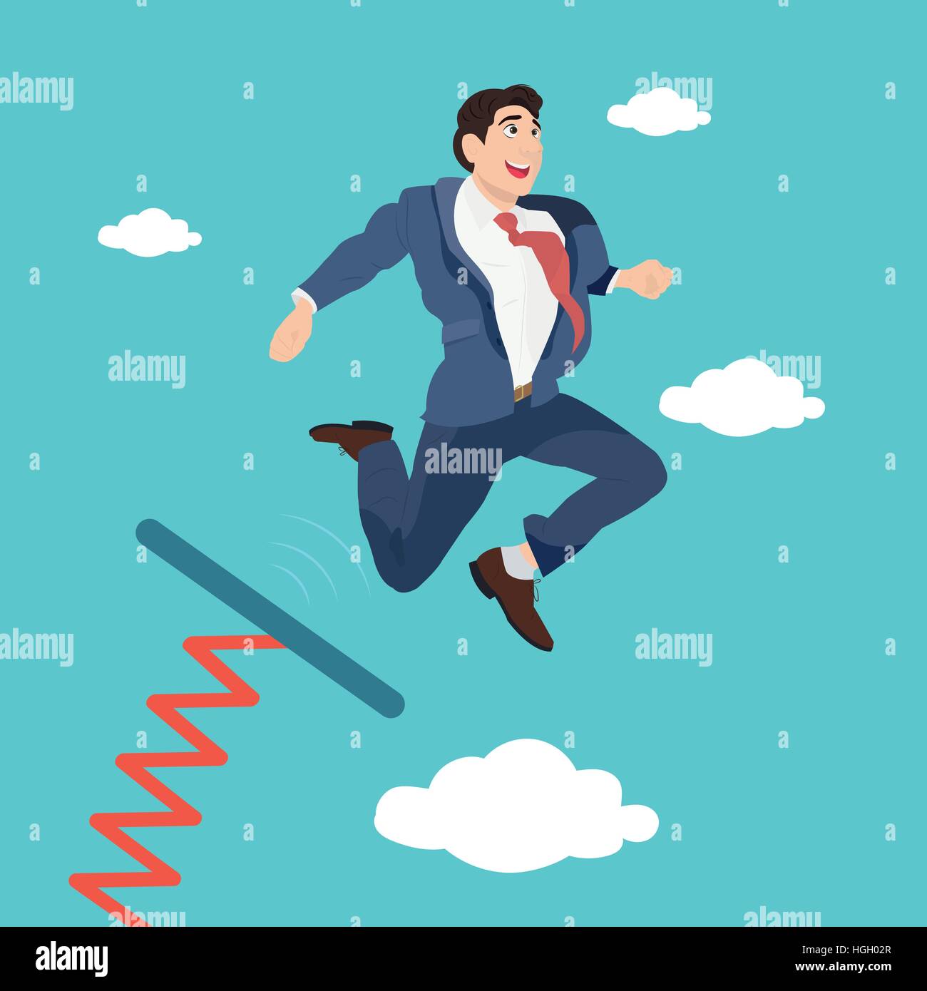 Springboard cartoon hi-res stock photography and images - Alamy