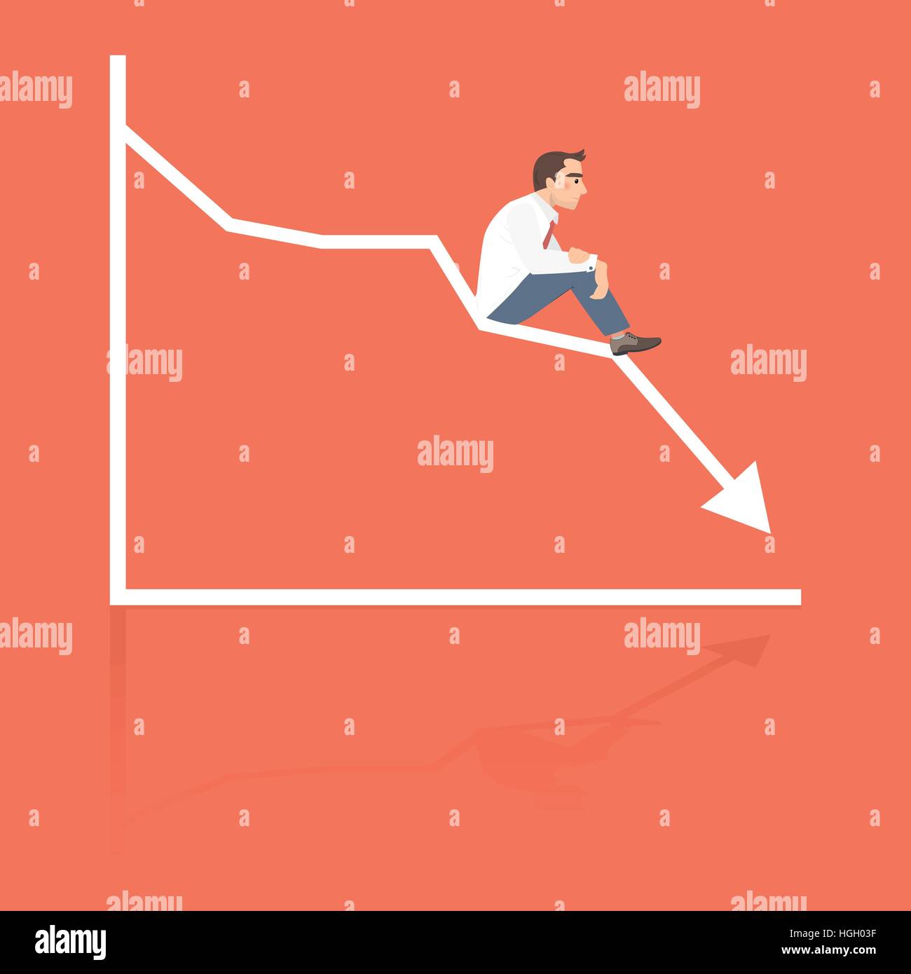 Graph economy recession Stock Vector Images - Alamy