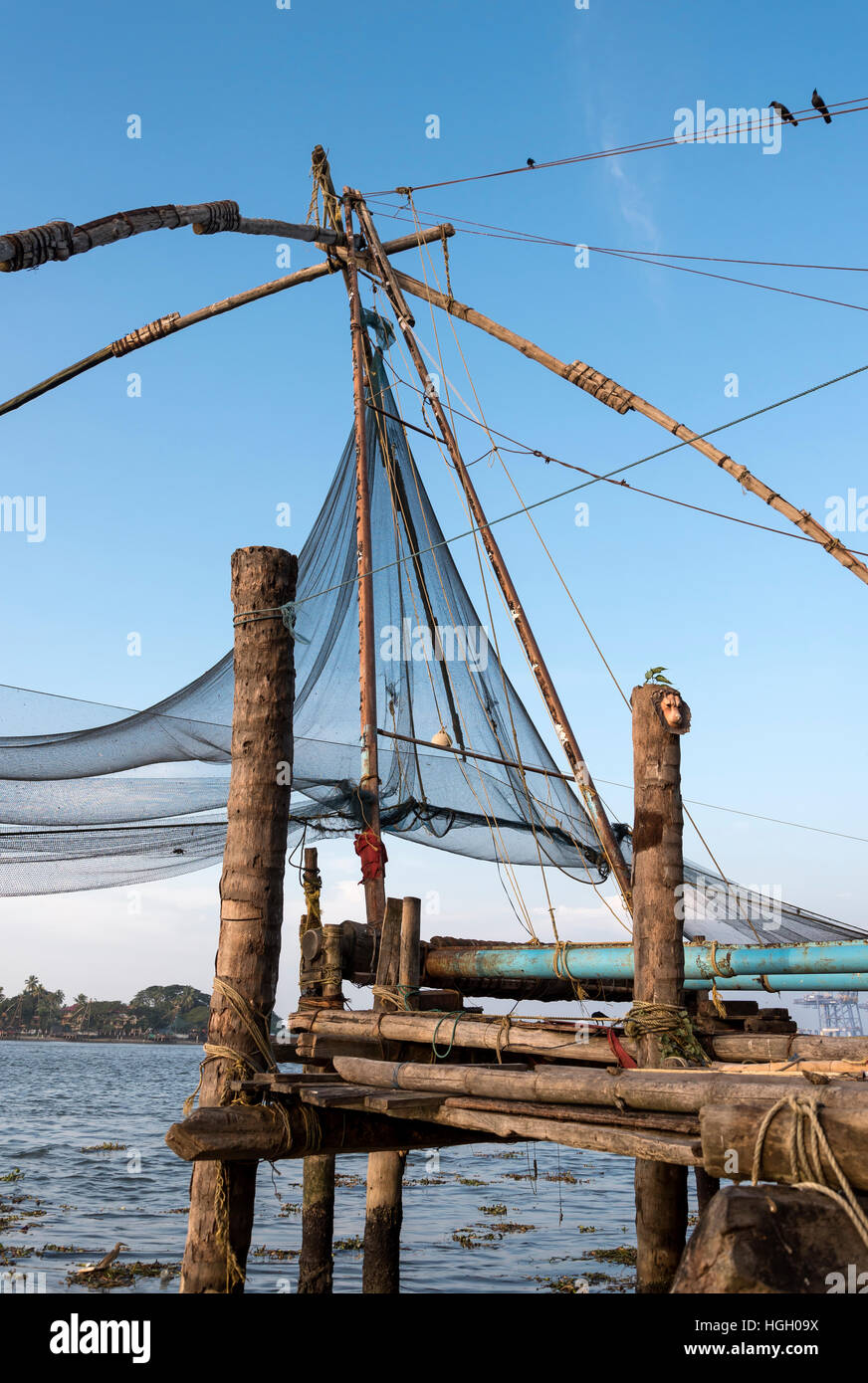 Chinese fishing net, Fort Kochi, Cochin, Kerala, India Stock Photo - Alamy