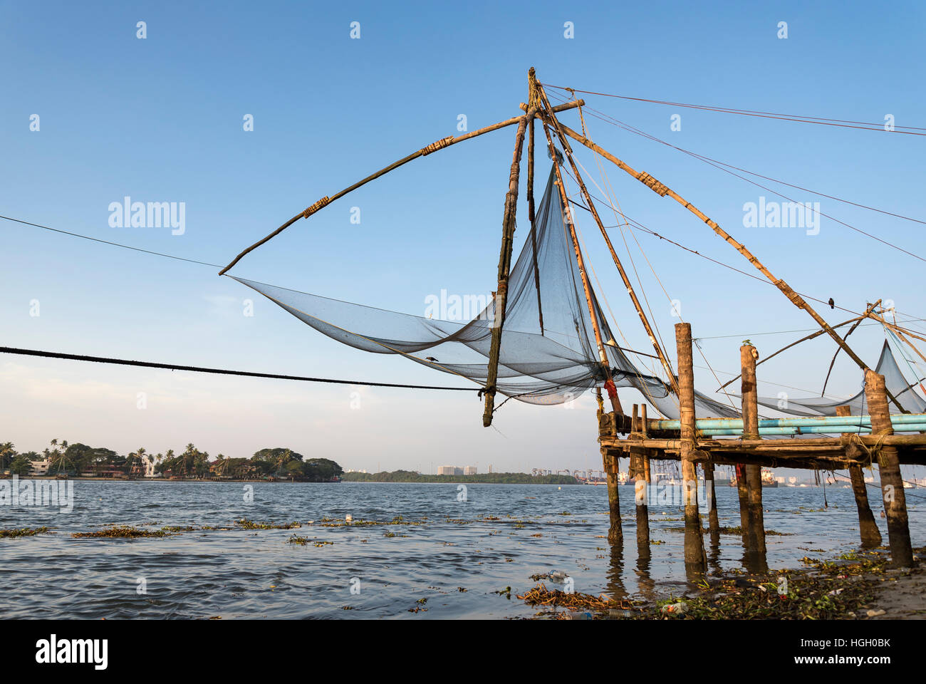 Chinese fishing net, Fort Kochi, Cochin, Kerala, India Stock Photo - Alamy