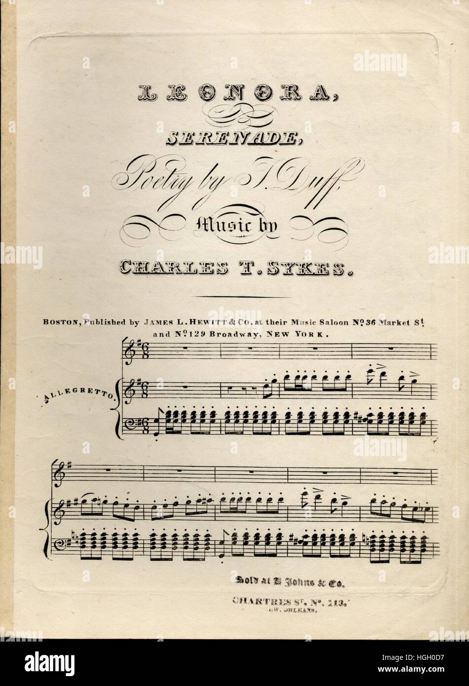 Sheet music cover image of the song 'Leonora Serenade', with original ...