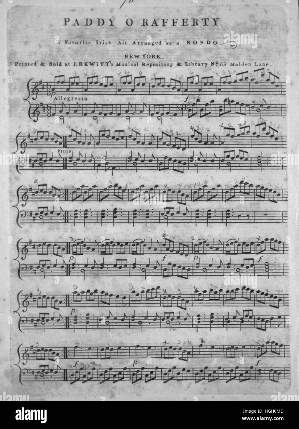 Sheet music cover image of the song 'Paddy O'Rafferty A Favorite Irish ...