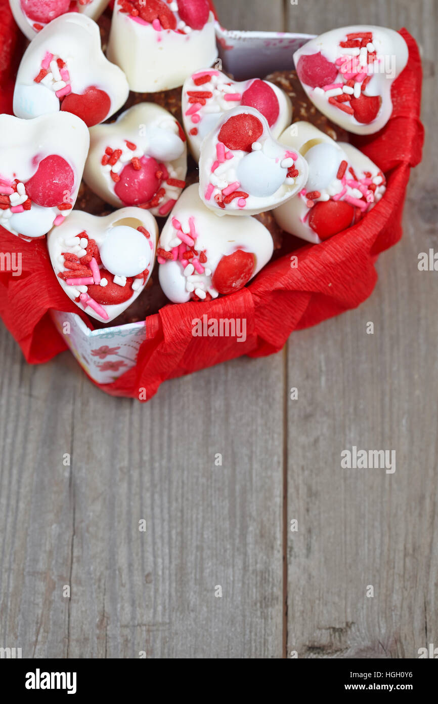 White chocolate candies Stock Photo - Alamy