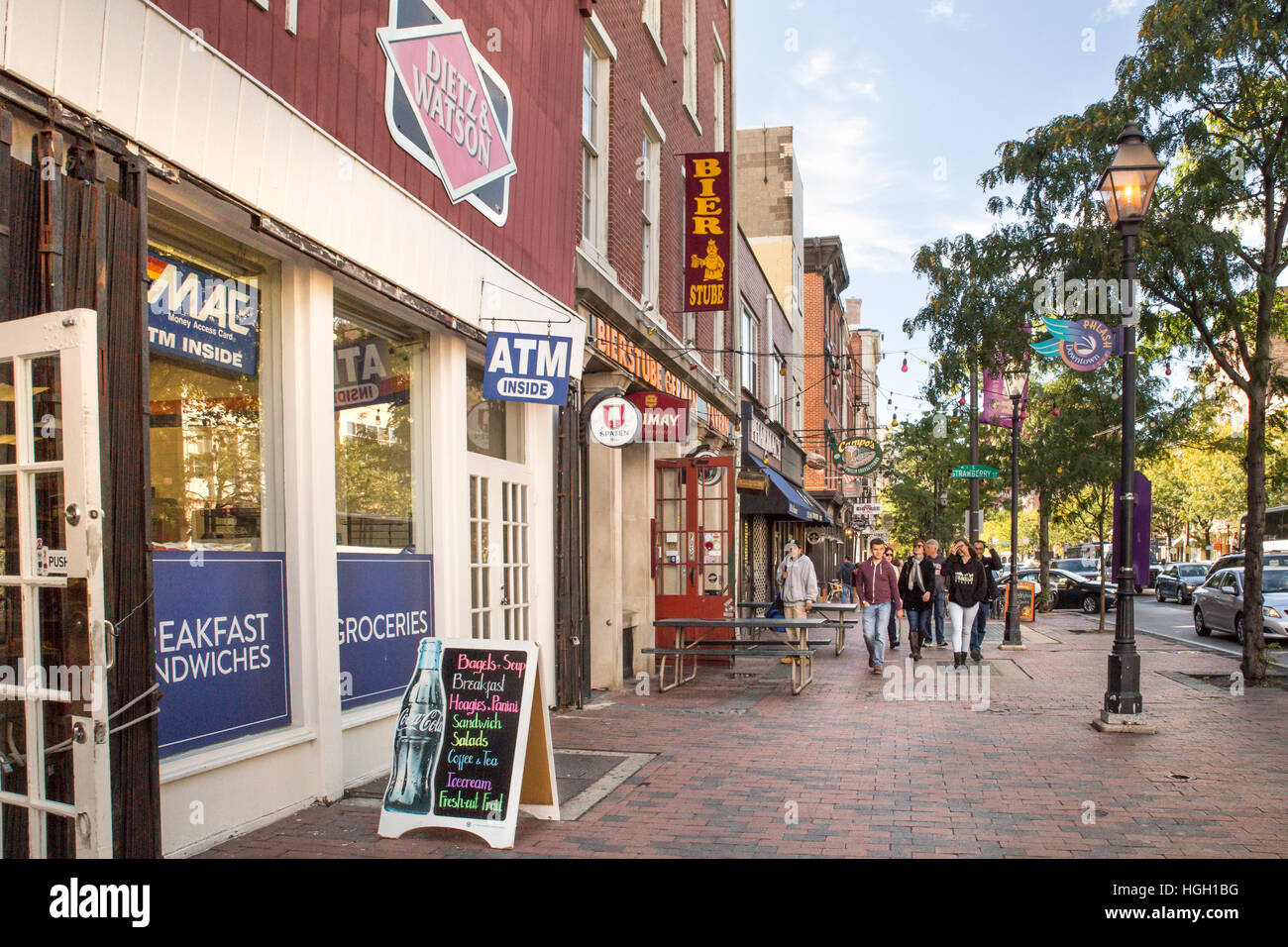 PHILADELPHIA, PENNSYLVANIA - OCTOBER 9, 2016: Street view along ...