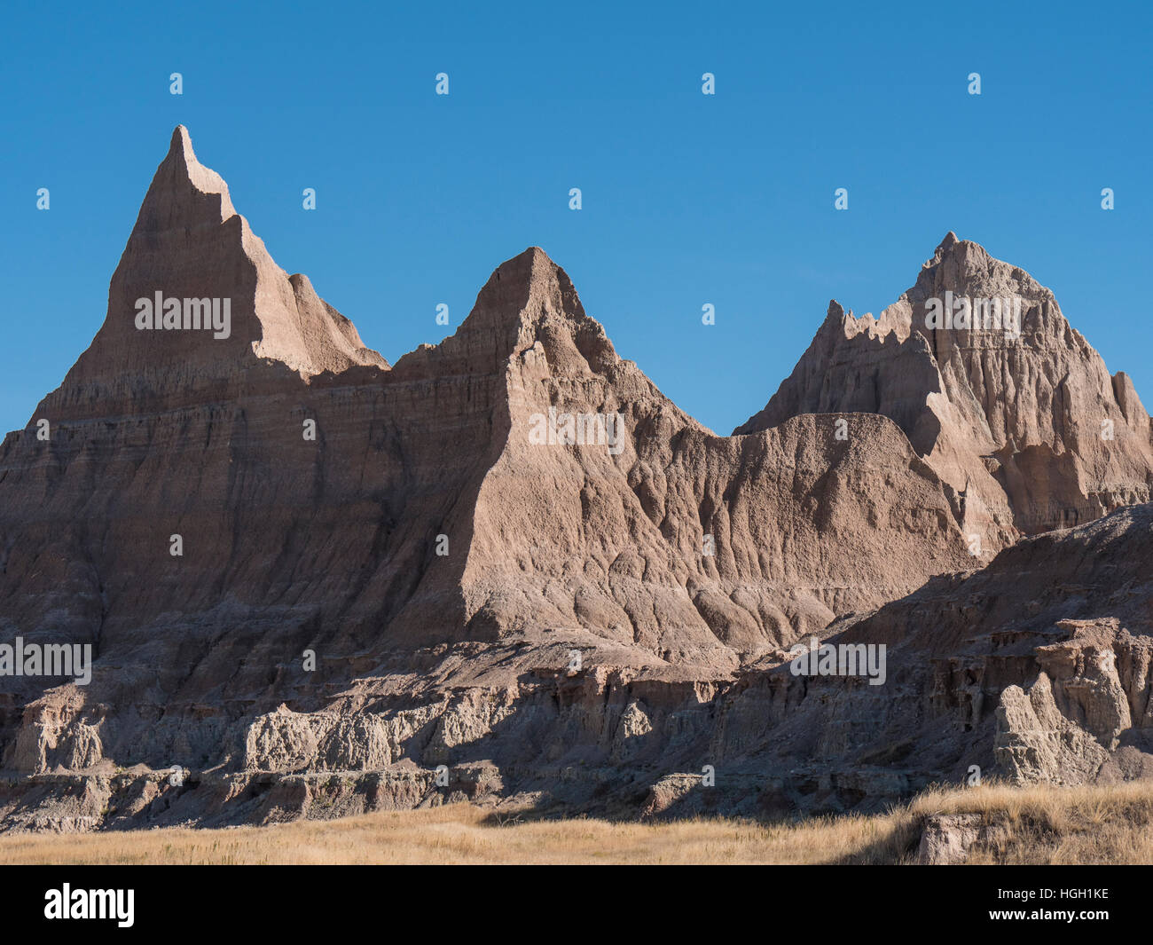 Pinnacles near Cedar Pass Lodge, Badlands Loop Road, Badlands National ...
