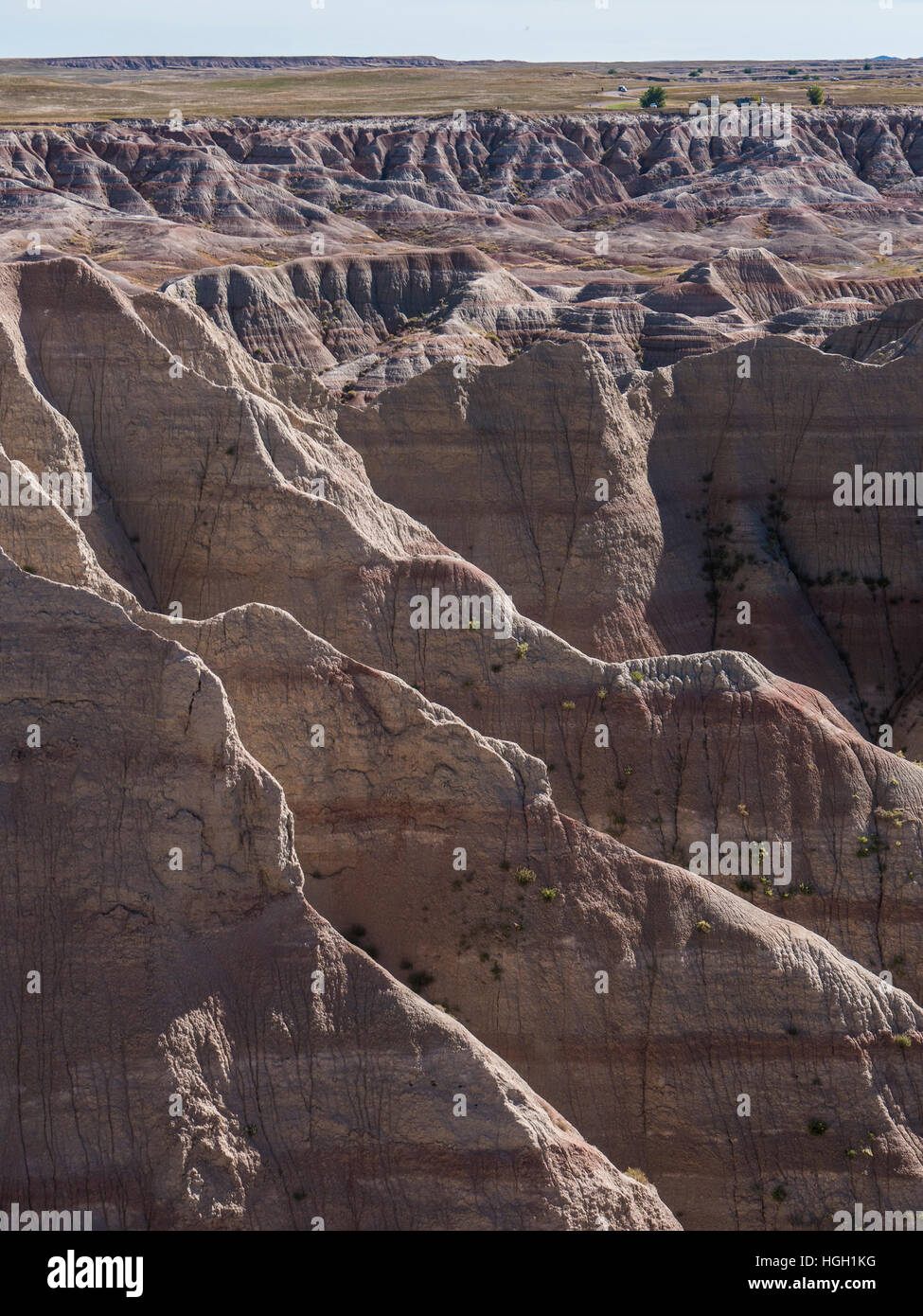 Formations at Panorama Point Overlook, Badlands Loop Road, Badlands ...
