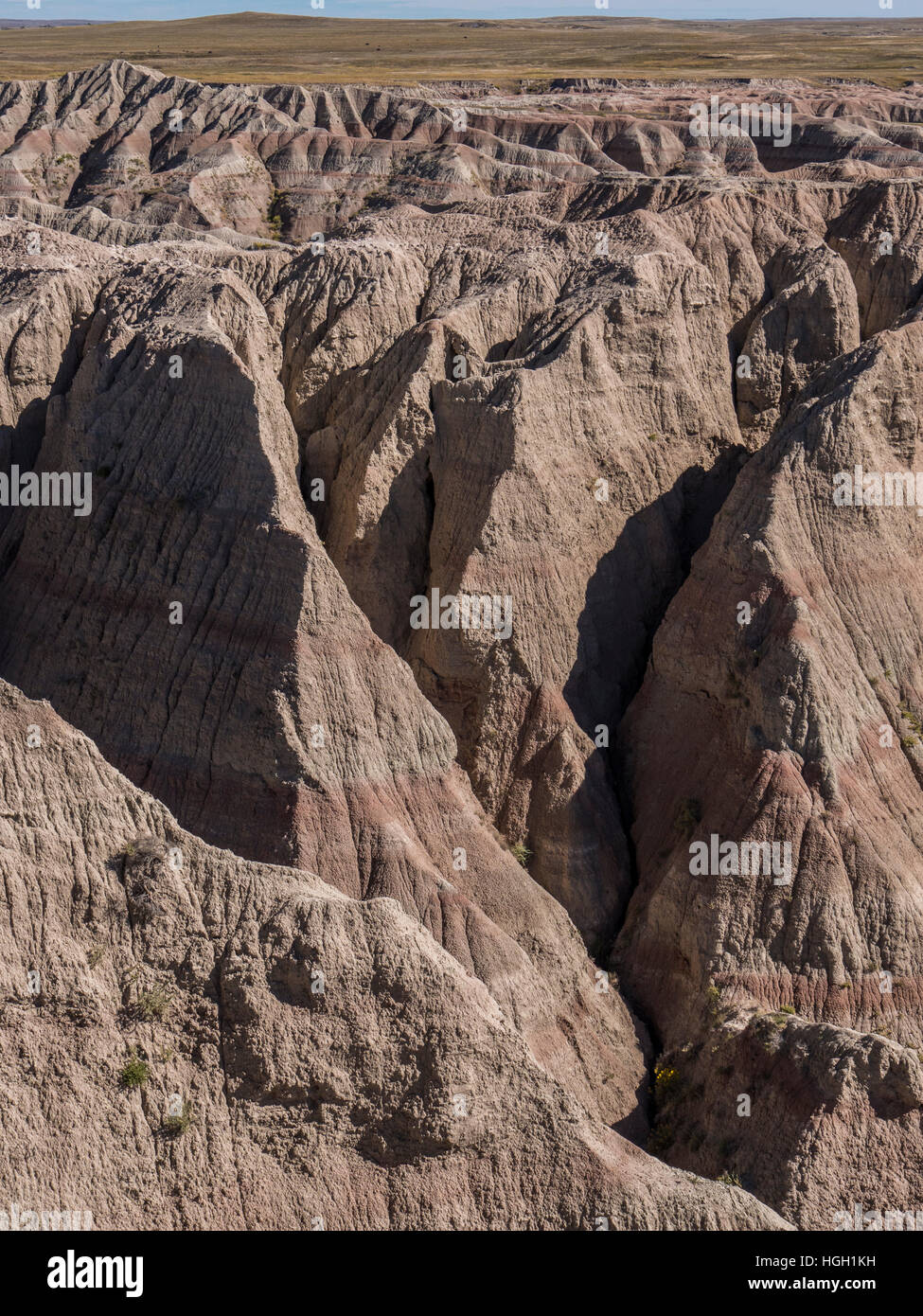 Formations at Panorama Point Overlook, Badlands Loop Road, Badlands ...