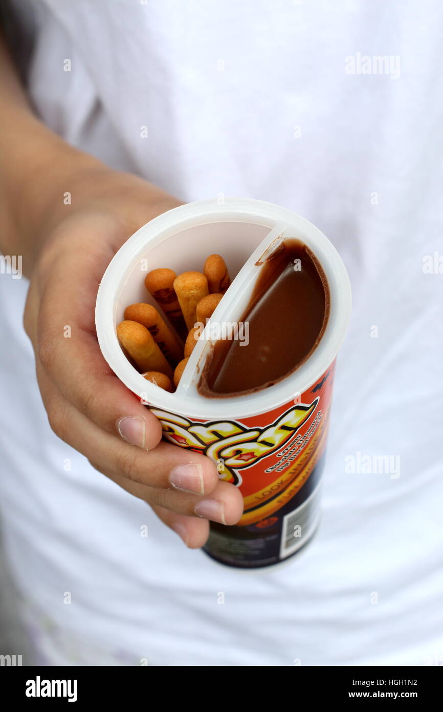 Meiji Yan Yan crispy biscuit sticks - Japanese biscuits Stock Photo - Alamy