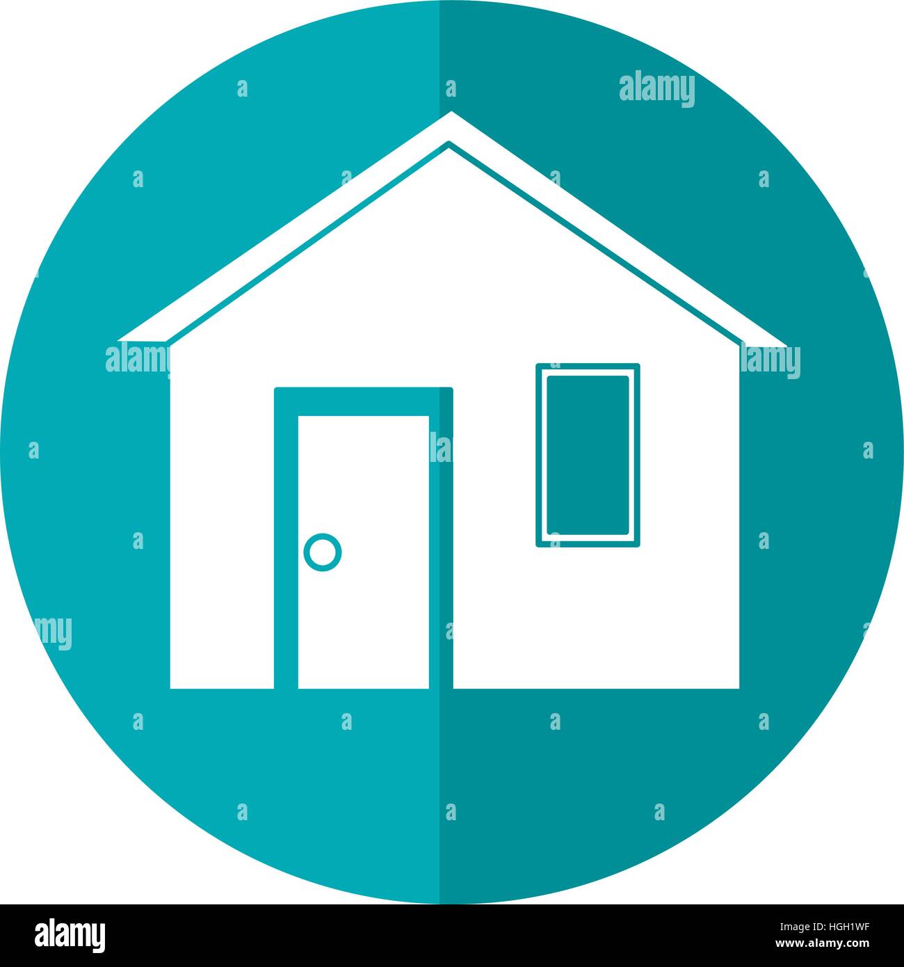 house family simple front view shadow Stock Vector Image & Art - Alamy