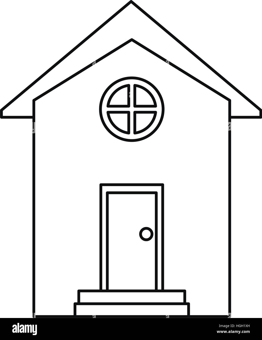 House building town residence outline Stock Vector Images - Alamy