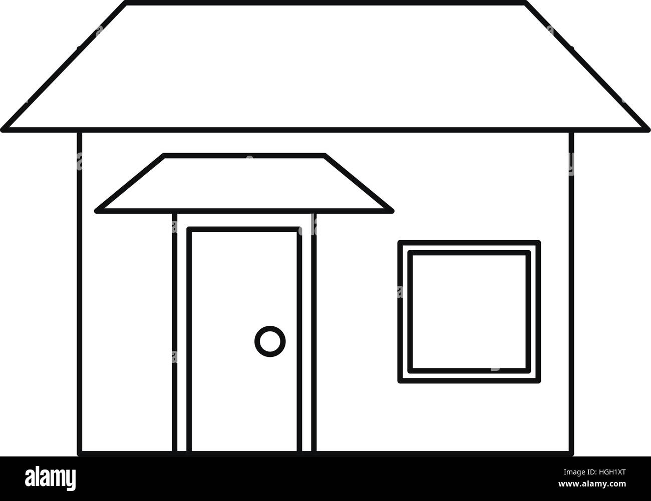 house real state two story outline Stock Vector Image & Art - Alamy